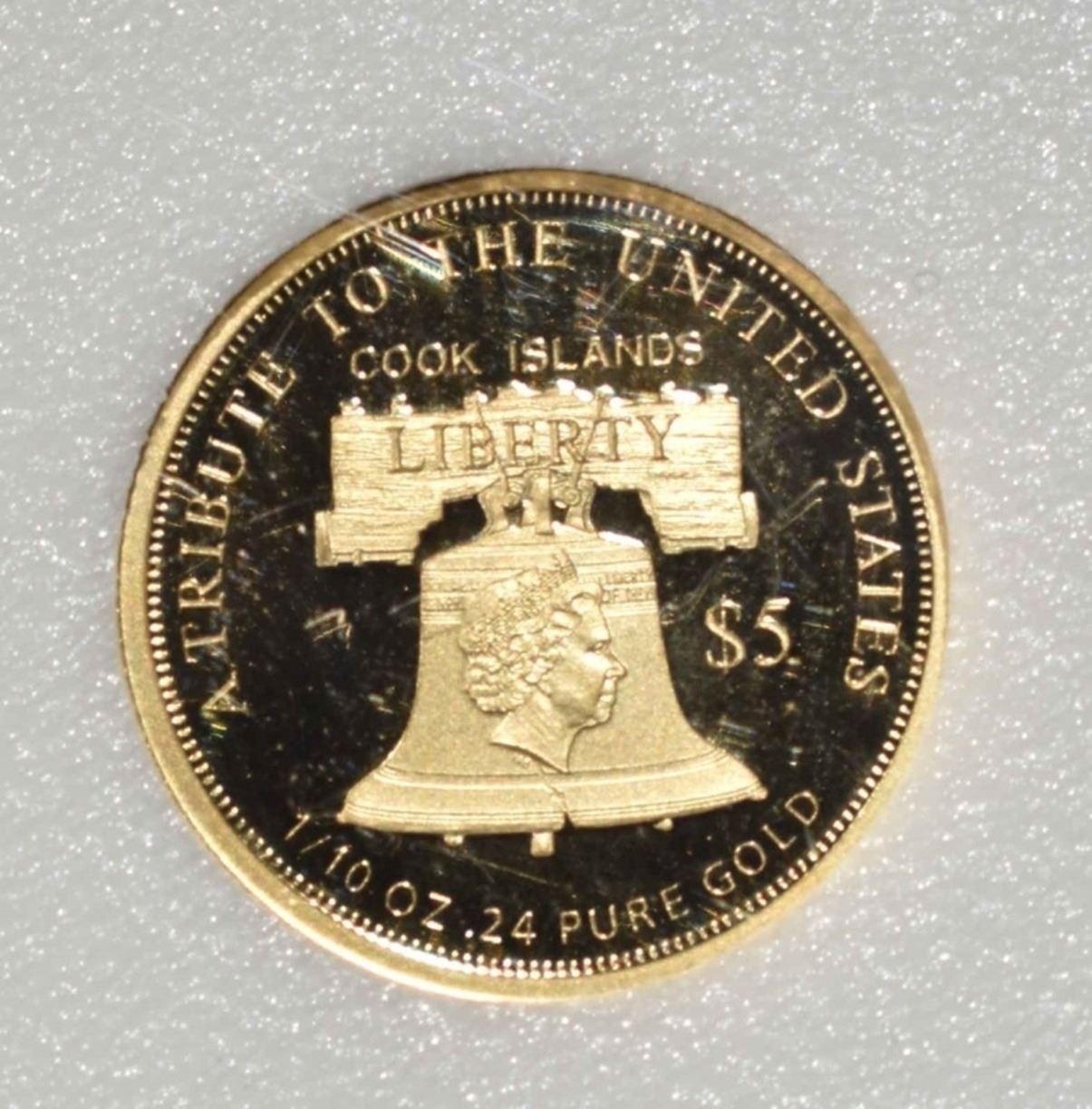 2017 COOK ISLAND 1/10 oz .24 FINE GOLD