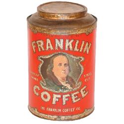 Franklin Coffee 3# tin, The Franklin Coffee Co, Columbus, Ohio, very ...