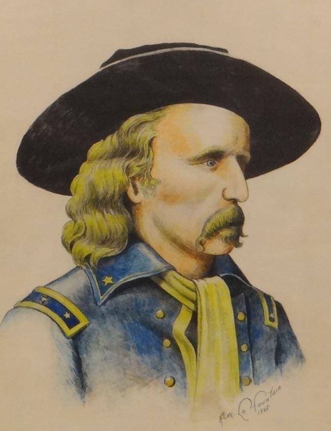 Lafountain, Alex watercolor, Custer, 1967, 10" h x 12" w, framed