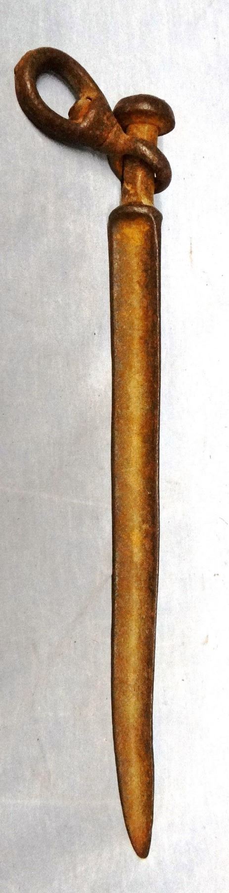 Crockett mechanical hackamore, aluminum and U. S. Army picket pin