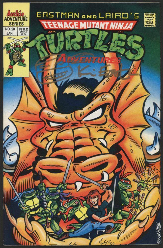 Kevin Eastman Signed Teenage Mutant Ninja Turtles Original Vintage ...