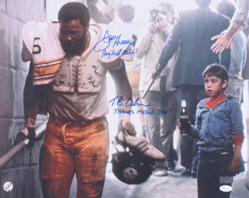 Joe Greene Tommy Okron Signed "Hey Kid, Catch" Coca Cola Commercial ...
