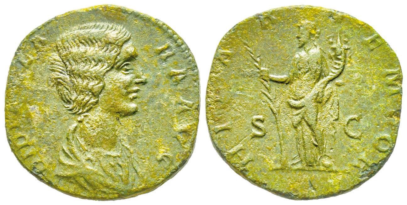 Didia Clara 193 (fille de Didius Julianus) Sestertius, Rome, 193, AE 15 ...