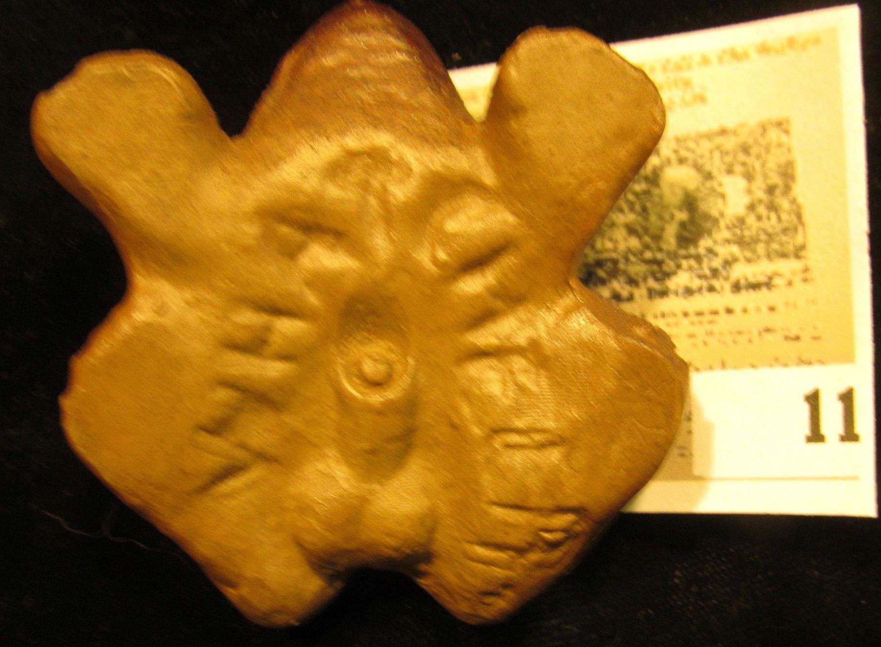 "What Cheer" Pottery Male Bull Frog with sexual parts showing.