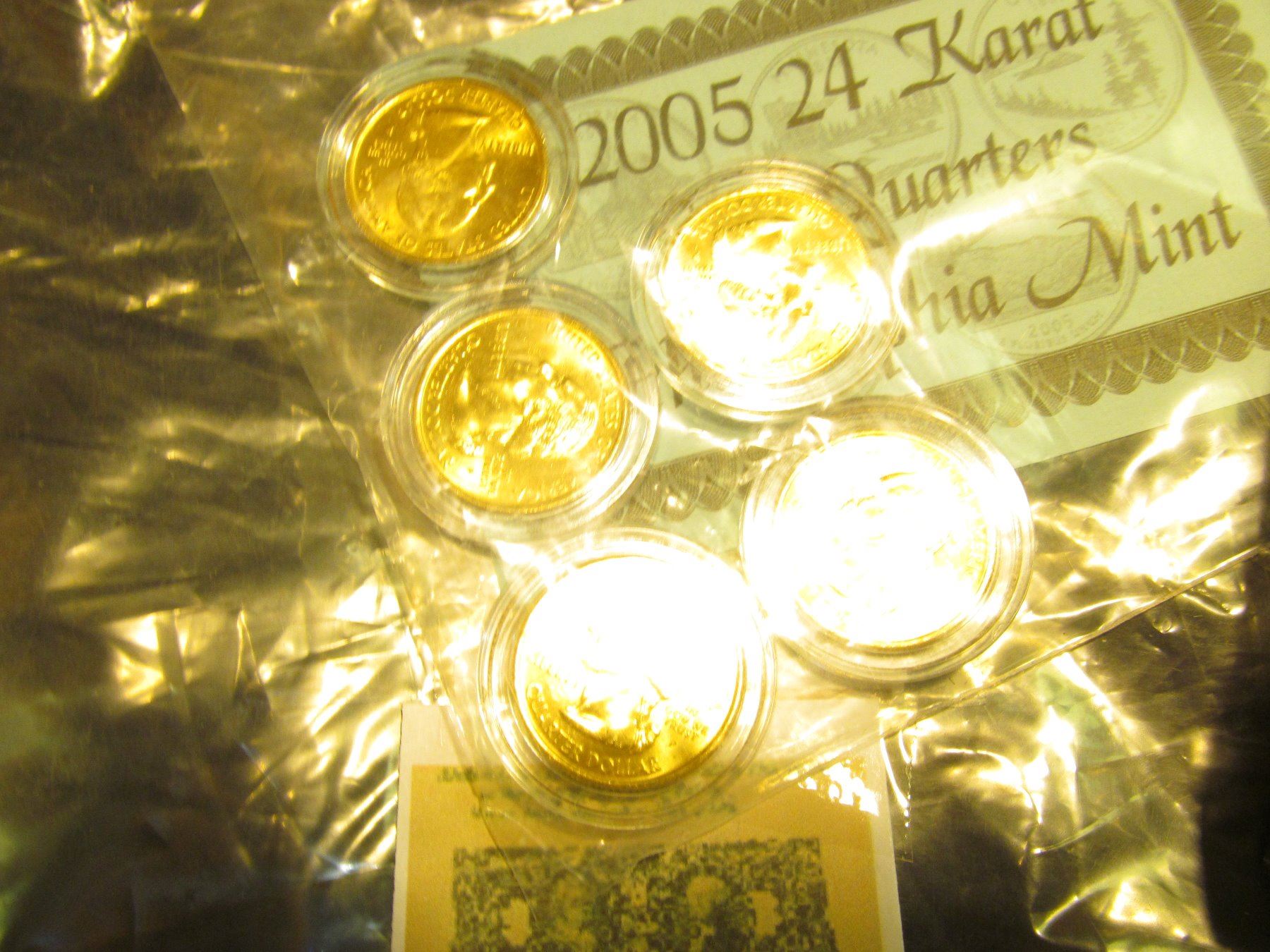 1846 _ 2005 P & D "Bison" Nickels; 2005 P Gold-plated "Bison" Nickel ...