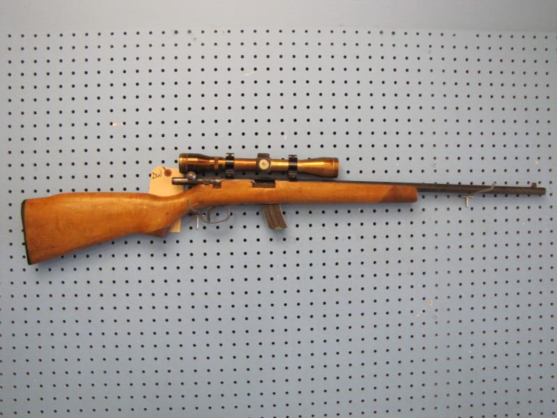 DW... Globe firearms bolt action 22 caliber long rifle clip scope