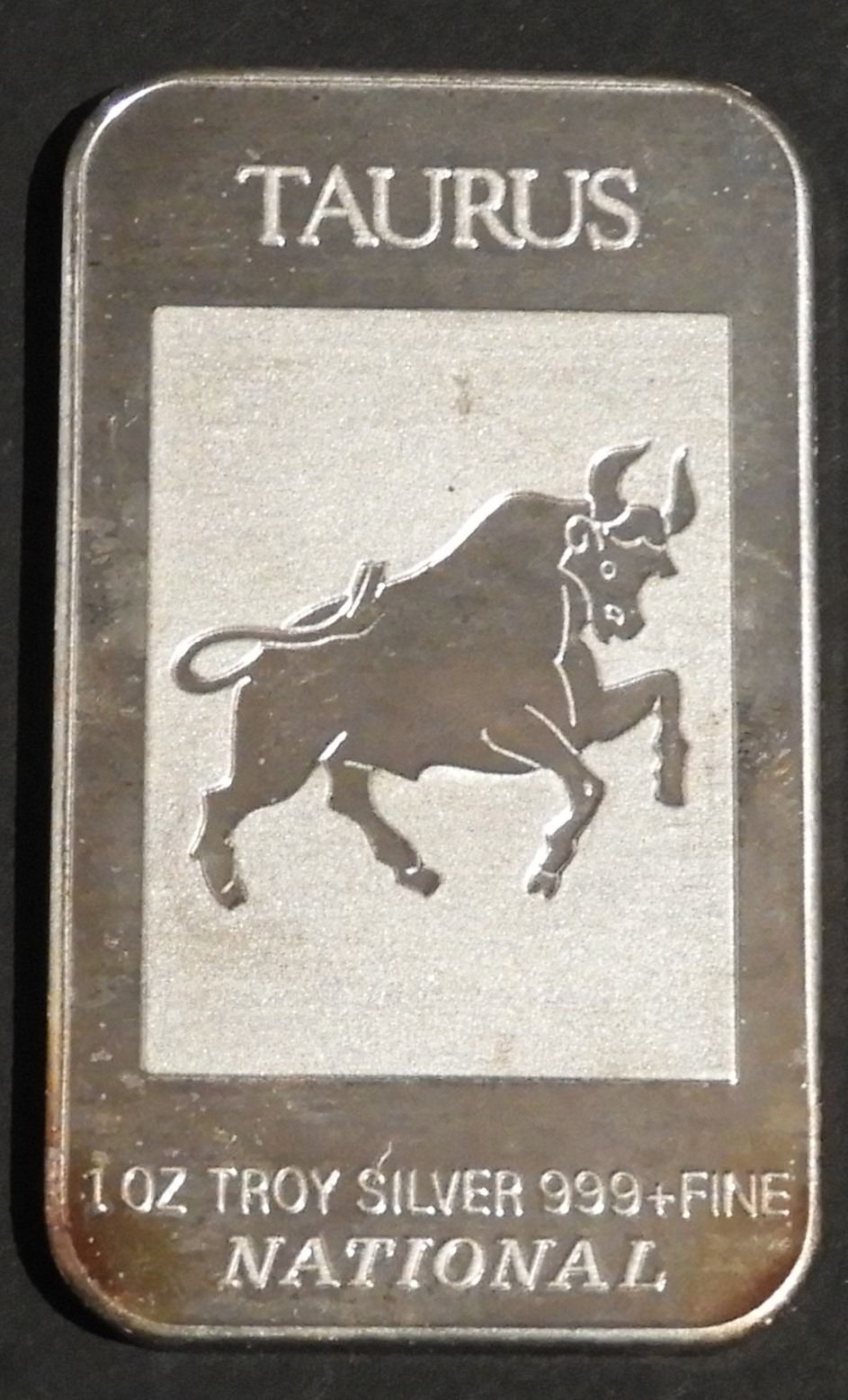 1 oz .999 Fine Silver Bar TAURUS National Refining