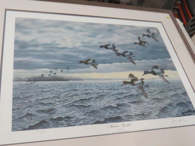NOVEMBER BLUEBILLS PRINT BY BUZZ BALZER 864/5000 35X28 - Schmalz Auctions