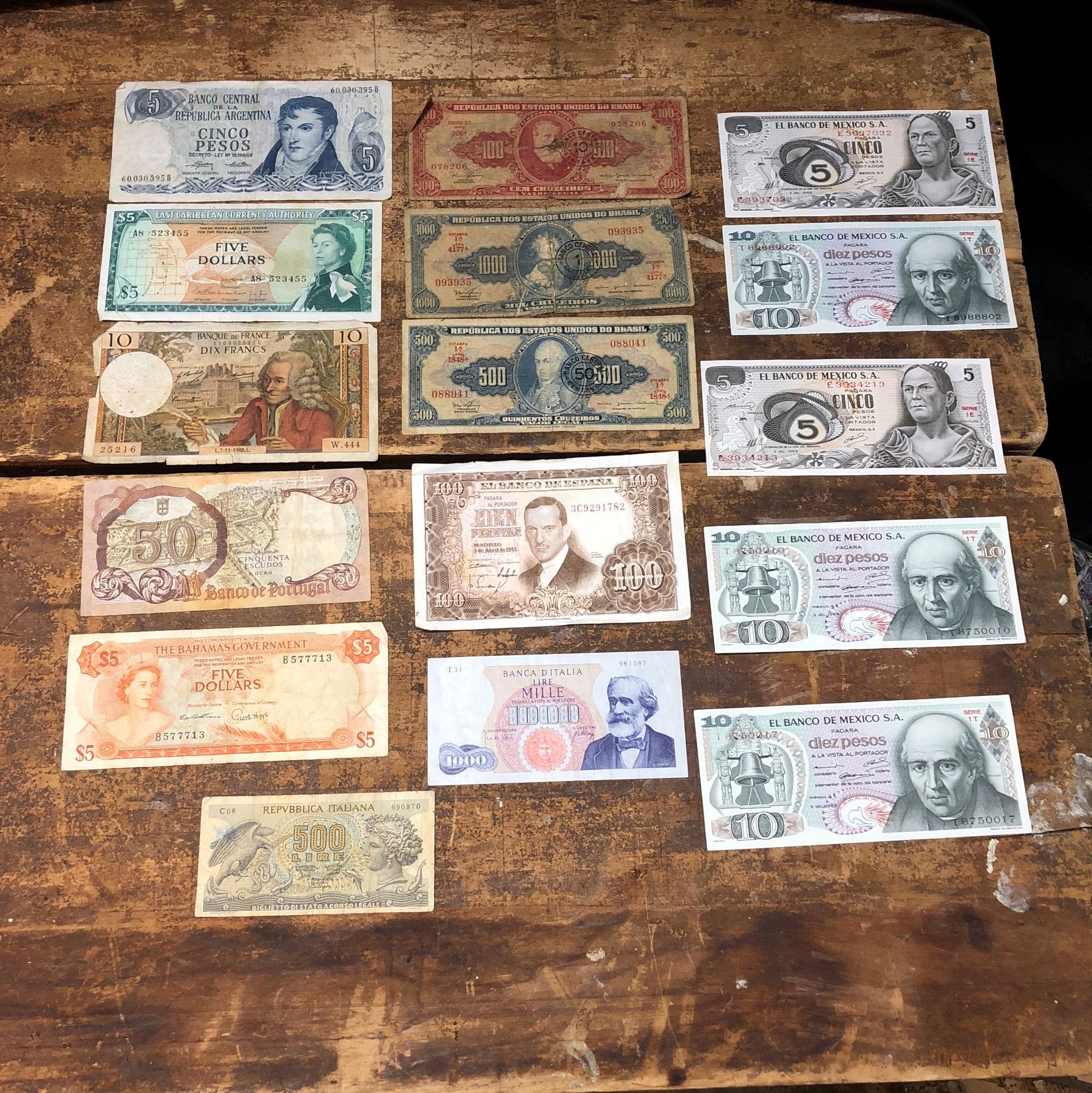 Lot of Various Old Paper Money