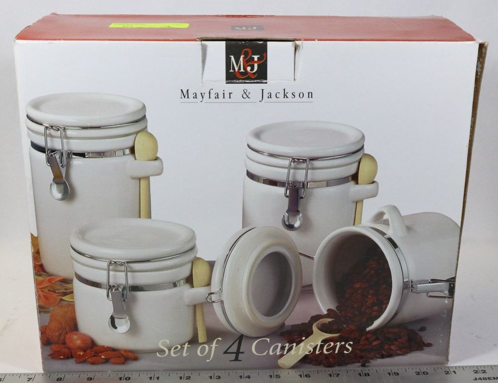 MAYFAIR & JACKSON 4 PC CANISTER SET