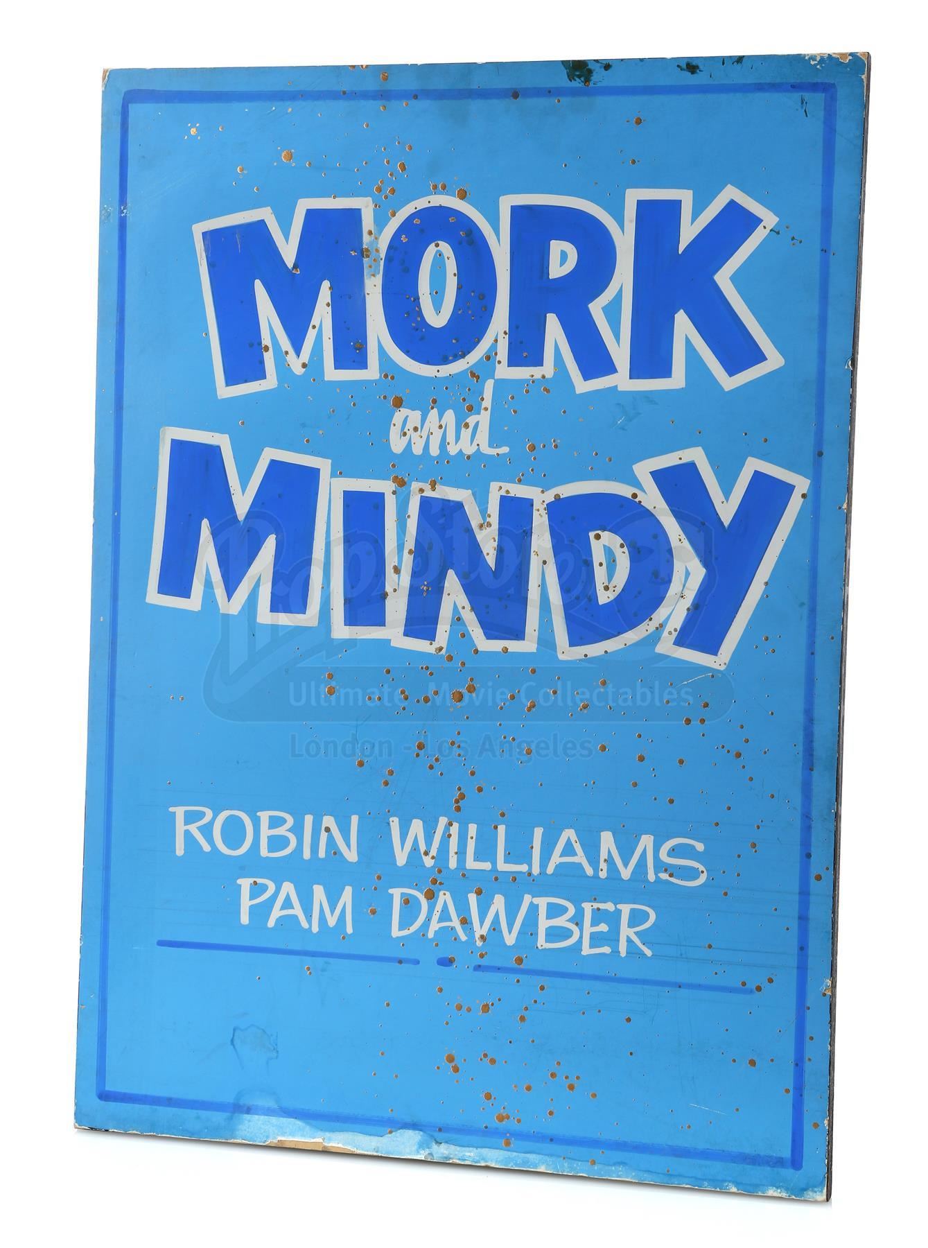 ‘Mork & Mindy’ Hand-Painted Paramount Studios Sign - MORK & MINDY (1978 ...