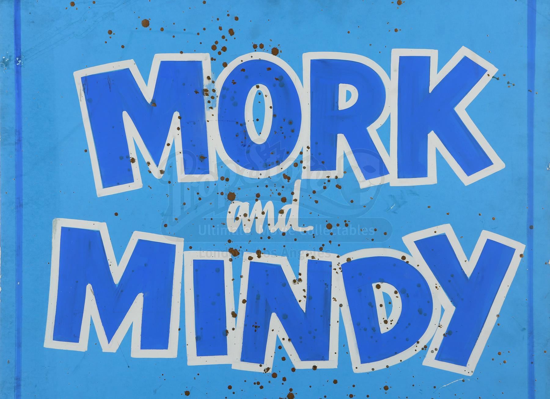 ‘Mork & Mindy’ Hand-Painted Paramount Studios Sign - MORK & MINDY (1978 ...