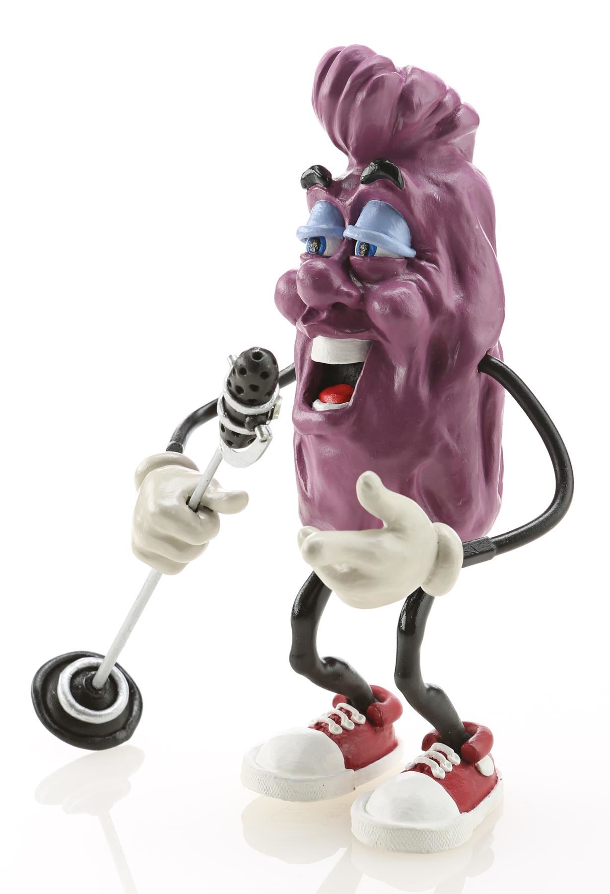 A.C.'s California Raisin Puppet and Microphone Replica On Stand Signed ...