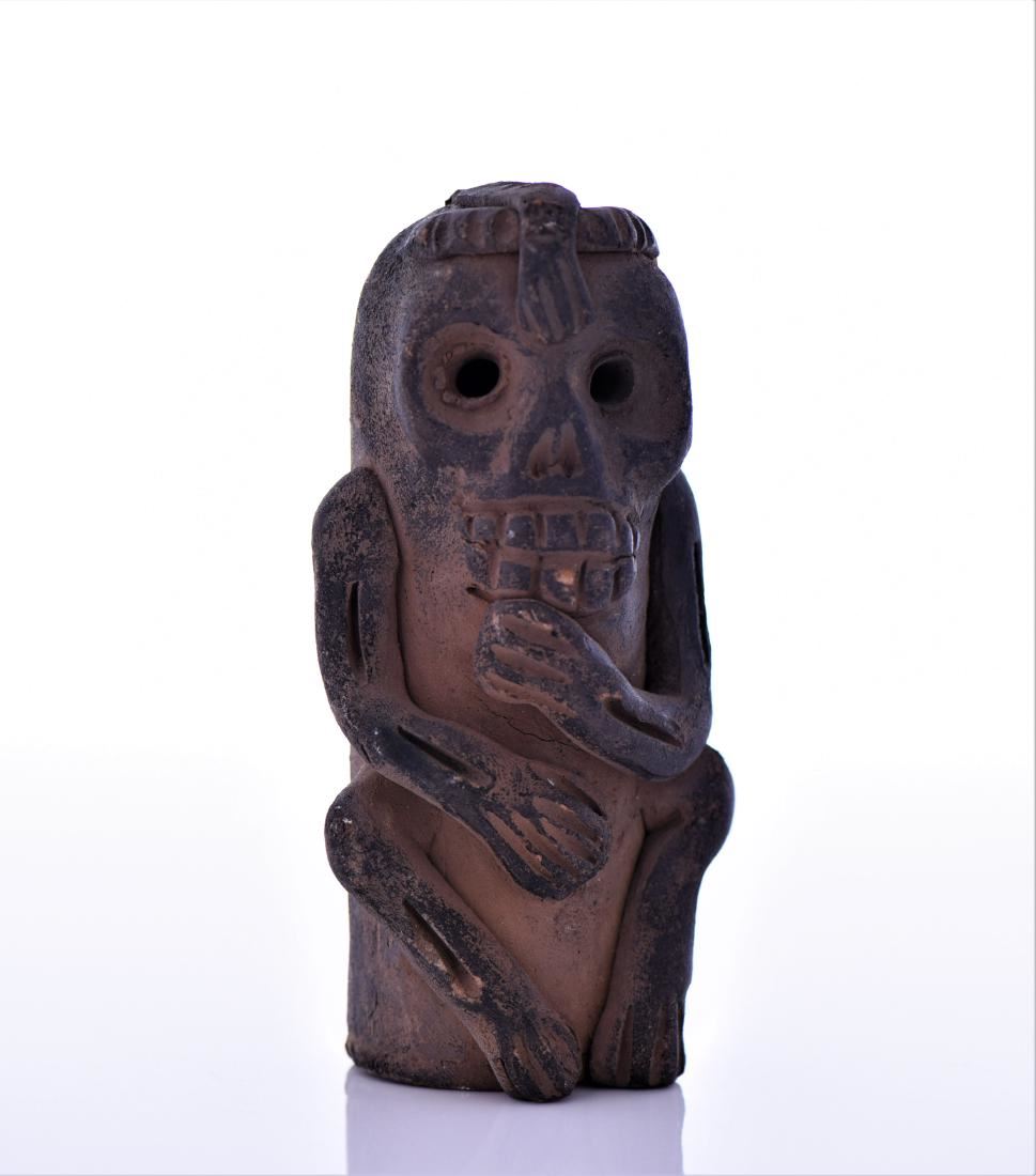 Pre-Columbian Skeleton Clay Pottery