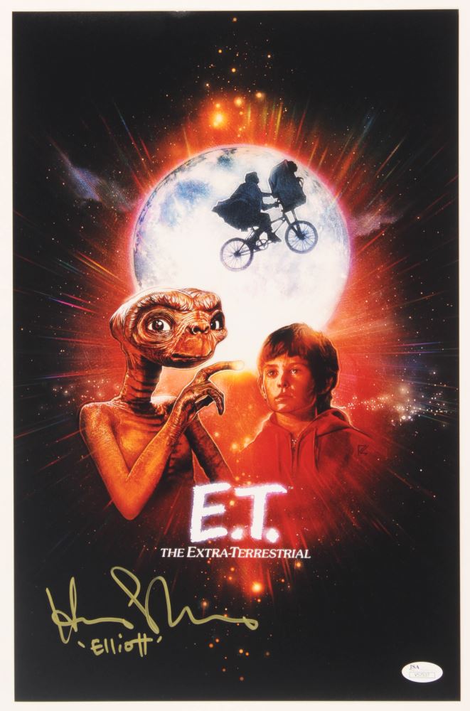 Henry Thomas Signed "E.T. the Extra-Terrestrial" 11x17 Movie Poster ...