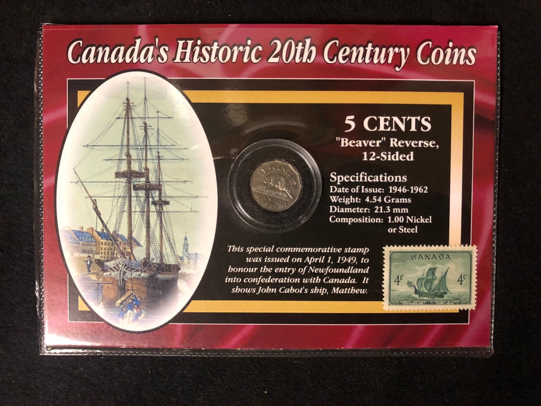 CANADA'S HISTORIC 20th CENTURY COINS AND STAMP SETS