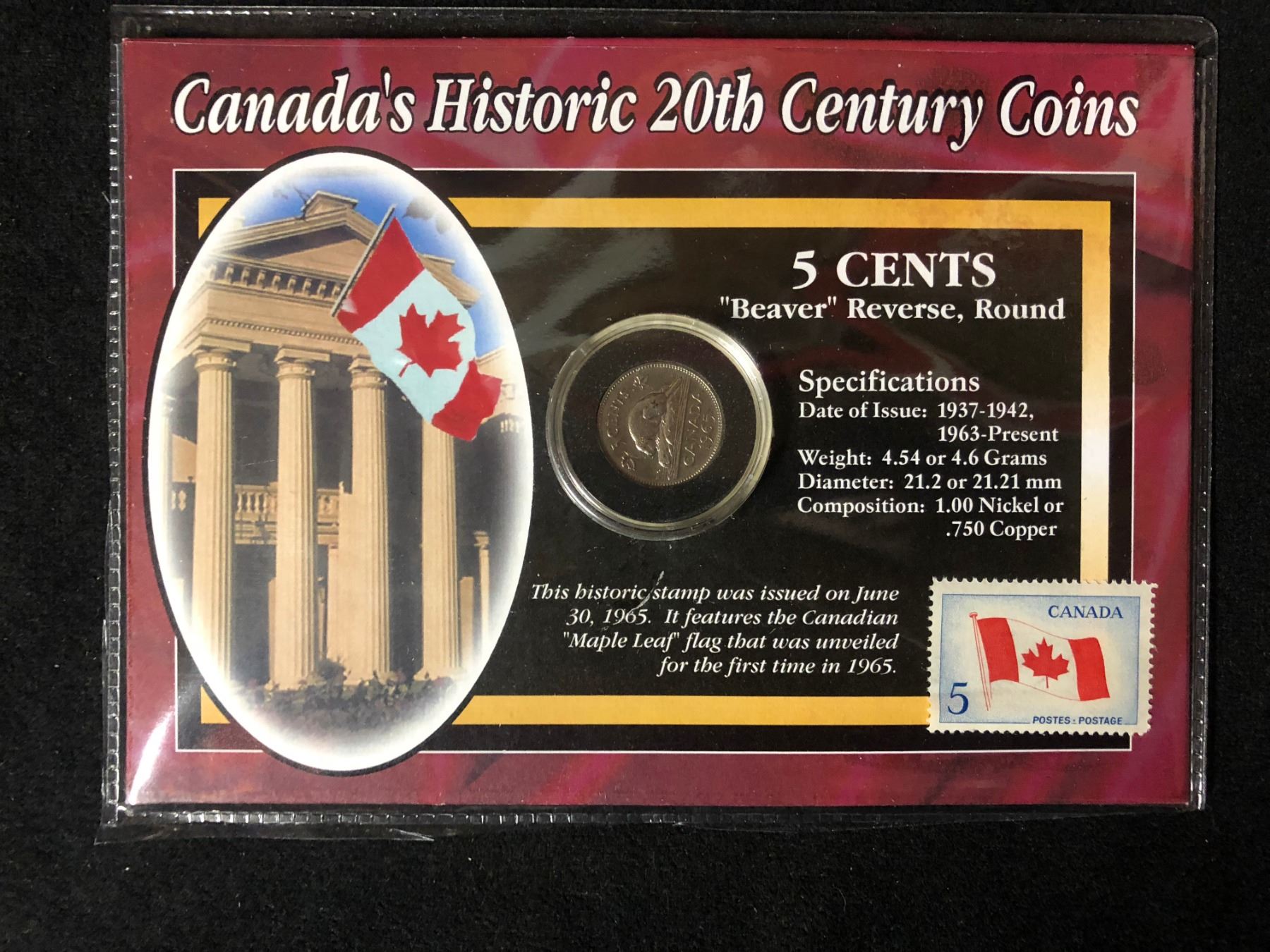 CANADA'S HISTORIC 20th CENTURY COINS AND STAMP SETS