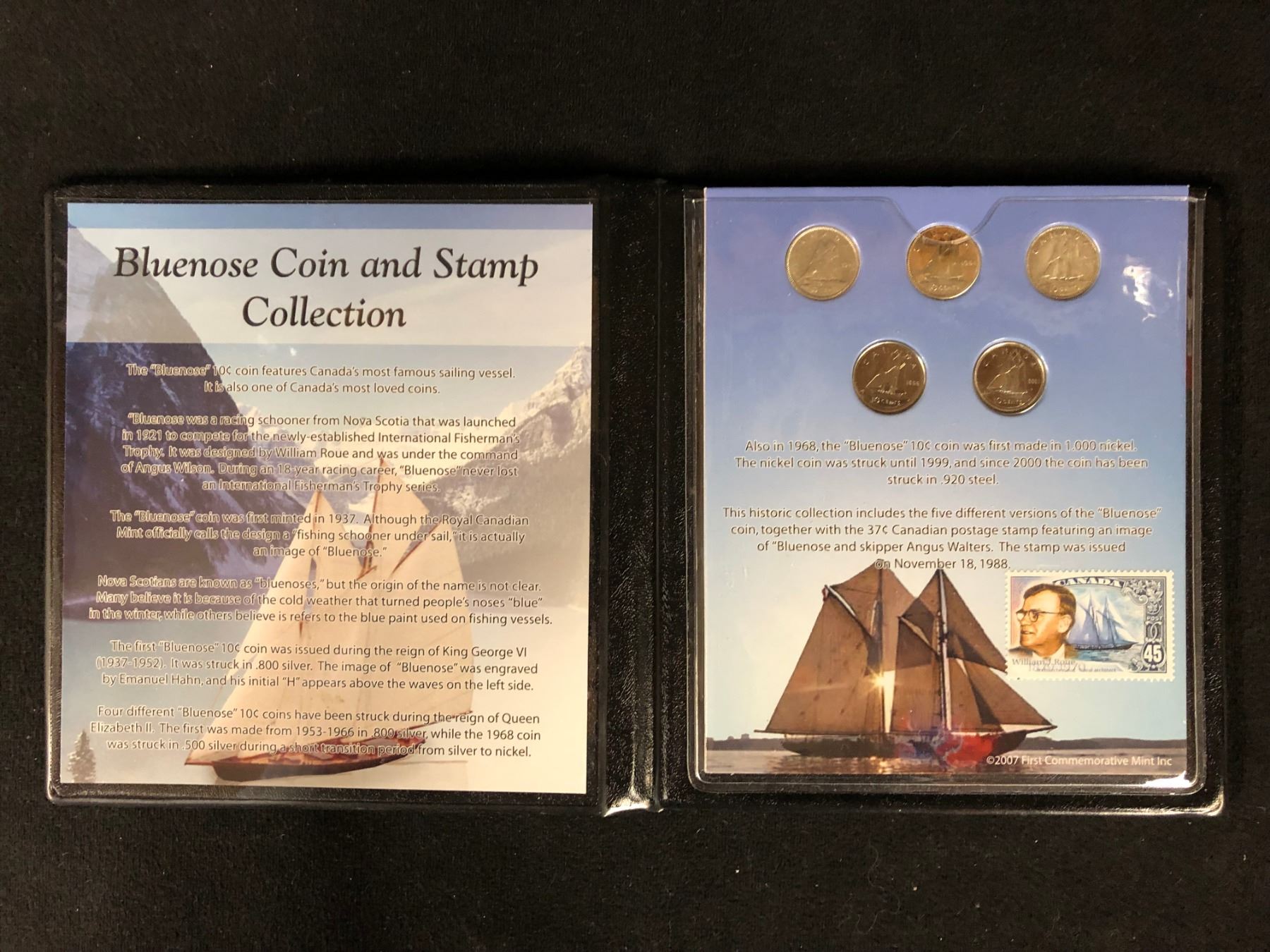 BLUENOSE COIN AND STAMP COLLECTION (THE FIRST COMMEMORATIVE MINT)