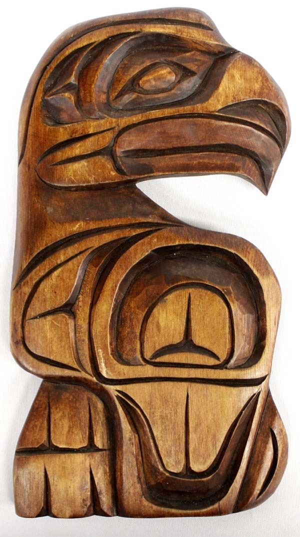 1970's Northwest Coast Tlingit Carved Wood Plaque