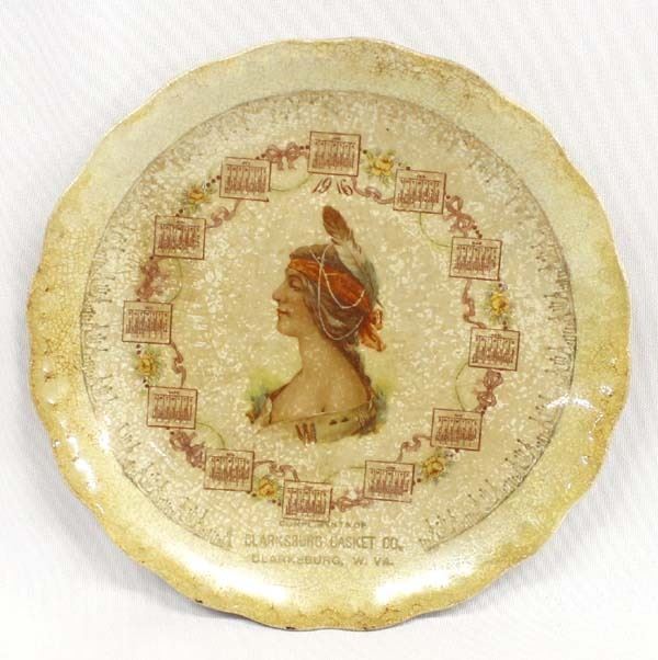 Antique Clarksburg Casket Co. Advertising Plate