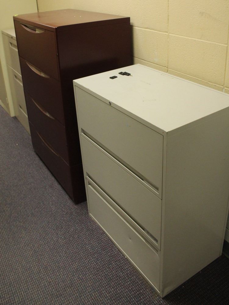 LOT OF 3 LATERAL FILING CABINETS