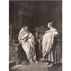 1880's Photogravure Print, Ancient Roman Priests