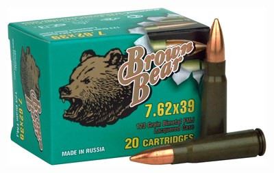 BROWN BEAR 7.62X39 123GR. FMJ Twenty (20) Count Box, AB762FMJ AK!!!!