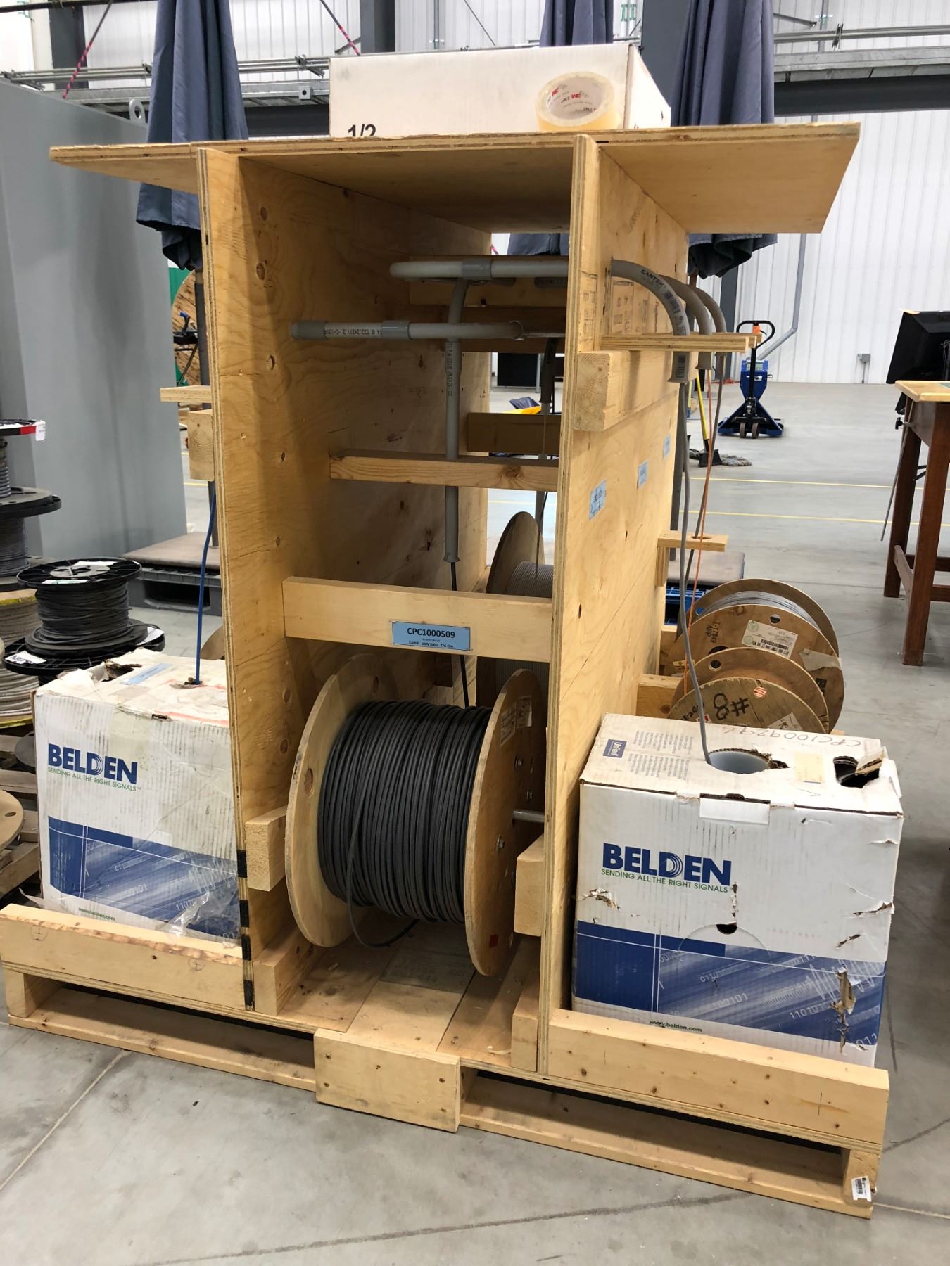 8 Assorted Spools Multiconductor Wire & dispenser