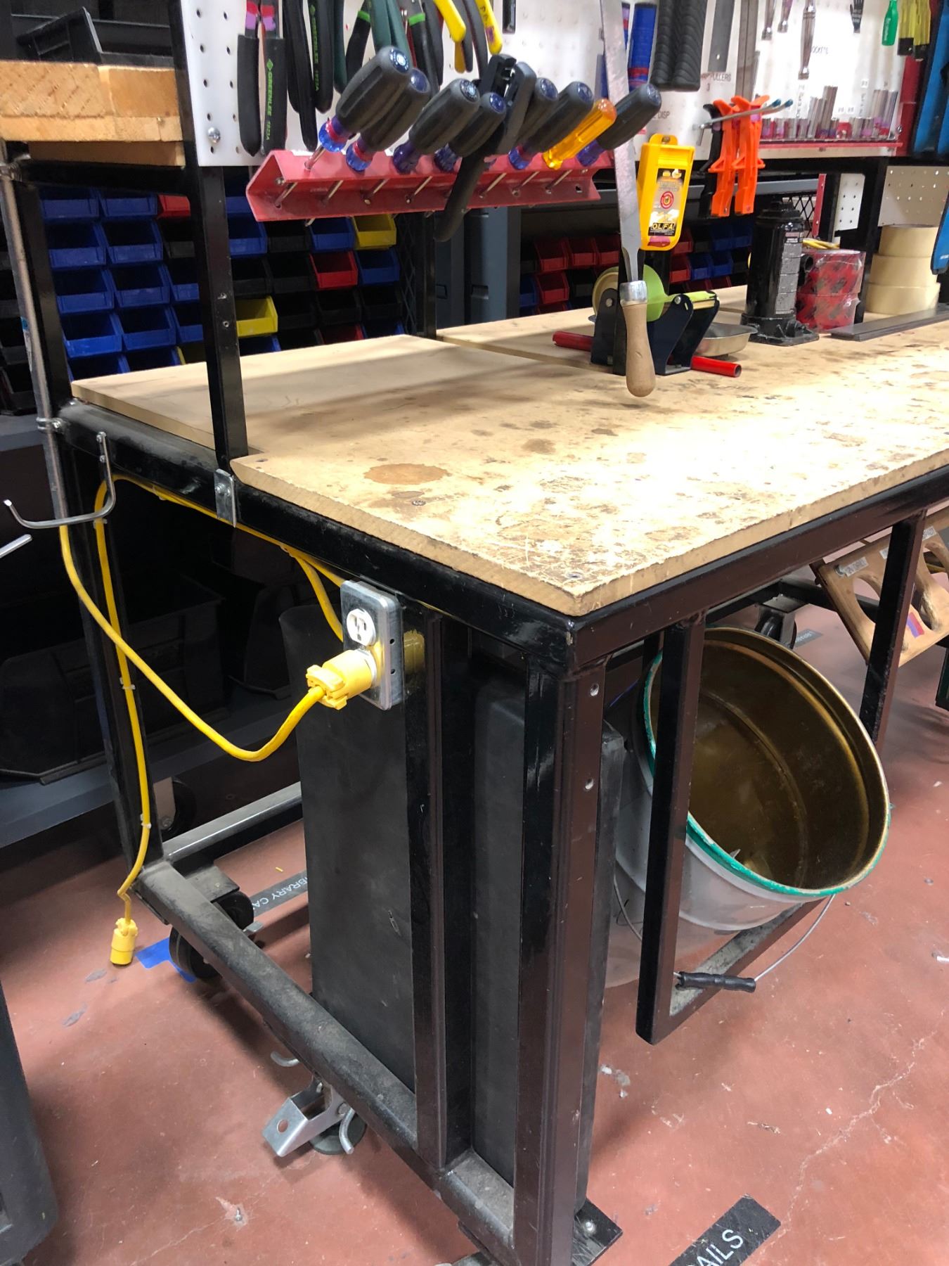 Heavy duty custom rolling work bench 72" x 36" x 73" powder coat black ...