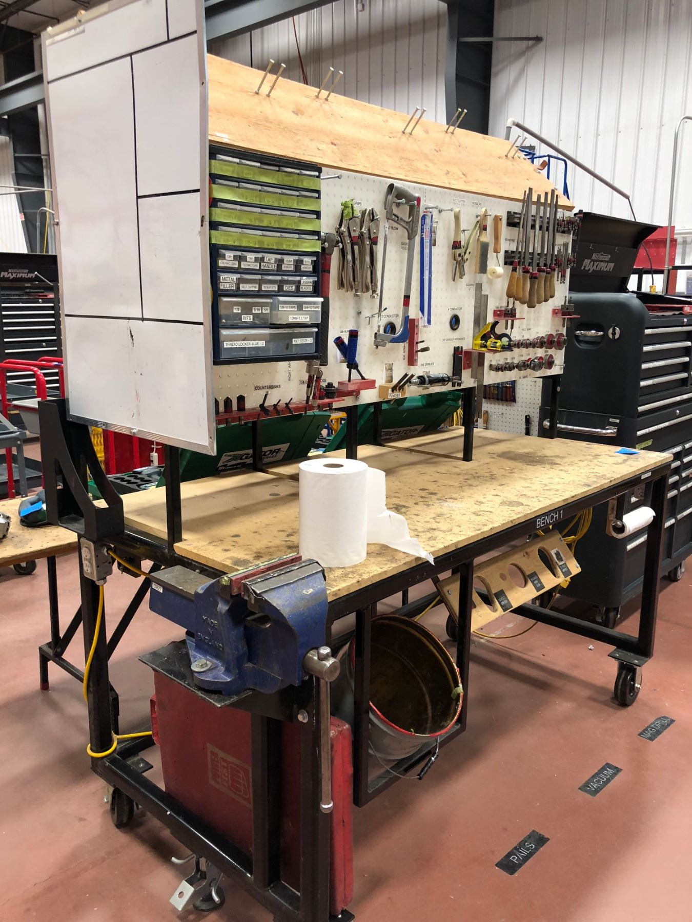 Heavy duty custom rolling work bench 72" x 36" x 73" powder coat black ...