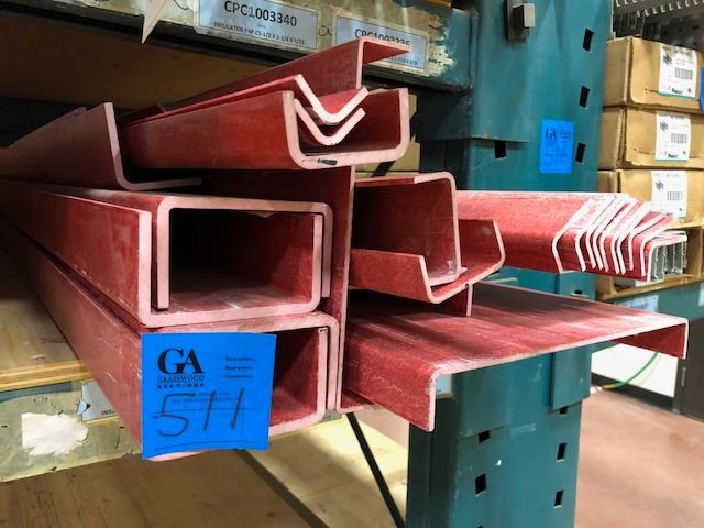 Glastic assorted 3", 4 1/2", 5 1/2", 10 1/2" channel, 2 1/2" x 1 1/4 ...