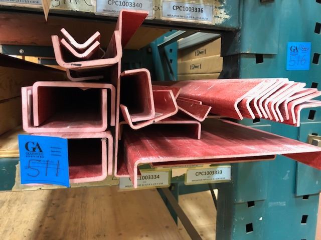 Glastic assorted 3", 4 1/2", 5 1/2", 10 1/2" channel, 2 1/2" x 1 1/4 ...