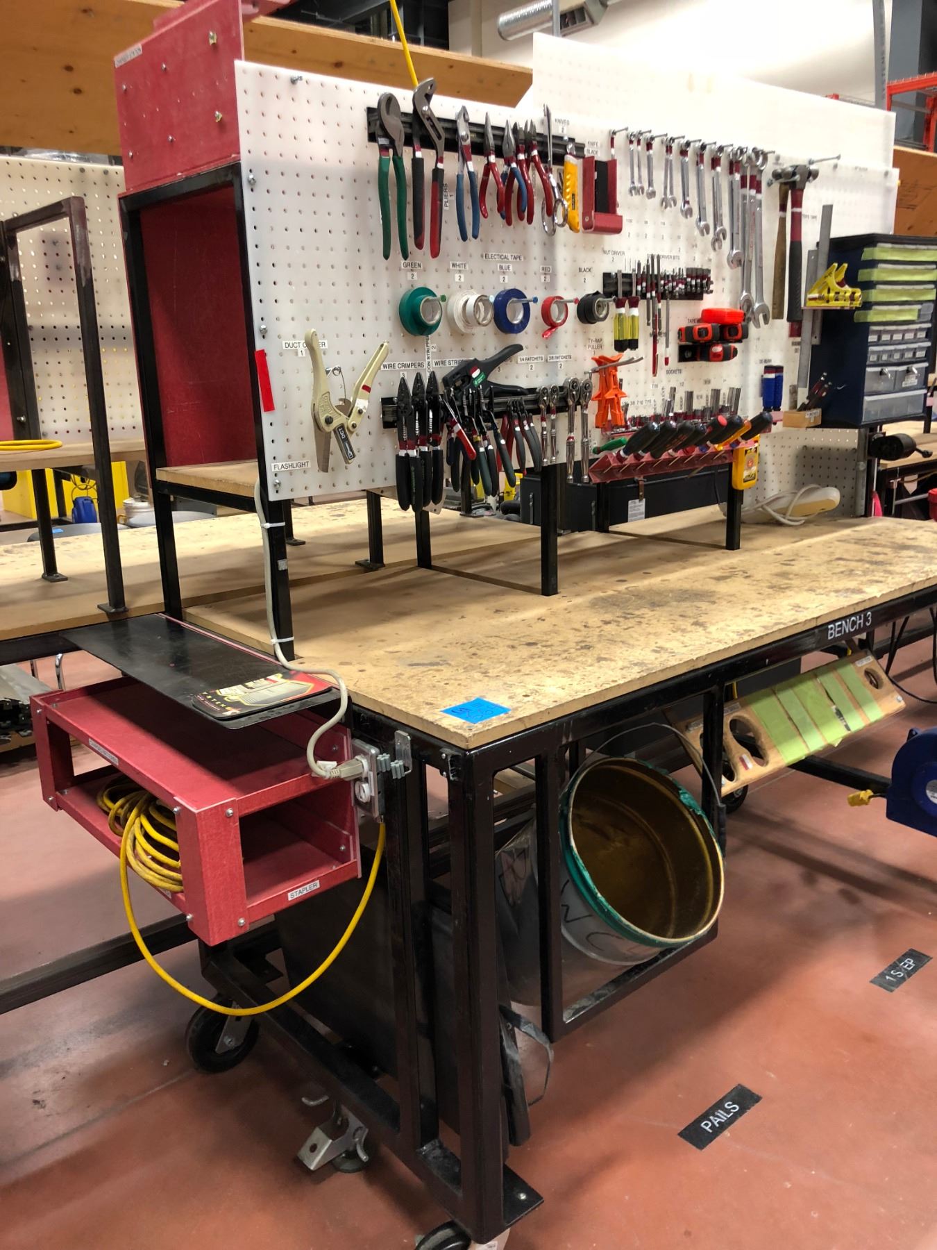 Heavy duty custom rolling work bench 72" x 36" x 73" powder coat black ...