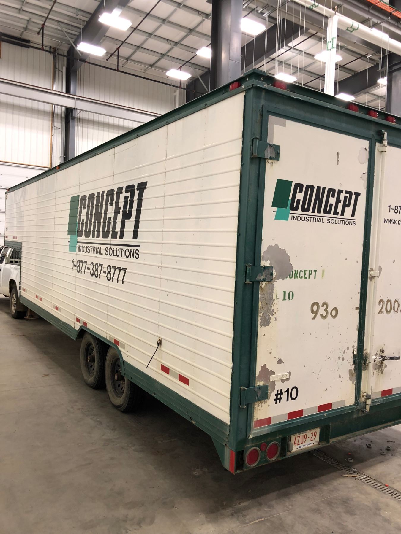 5th Wheel approx 38 ft worksite trailer divided into office and parts ...