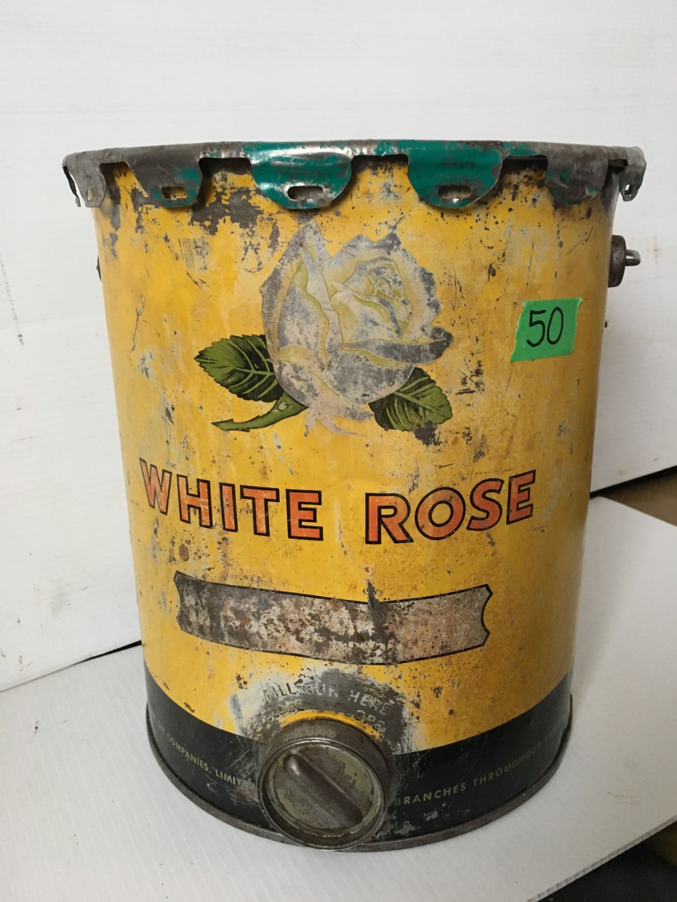 WHITE ROSE 25 LBS GREASE PAIL
