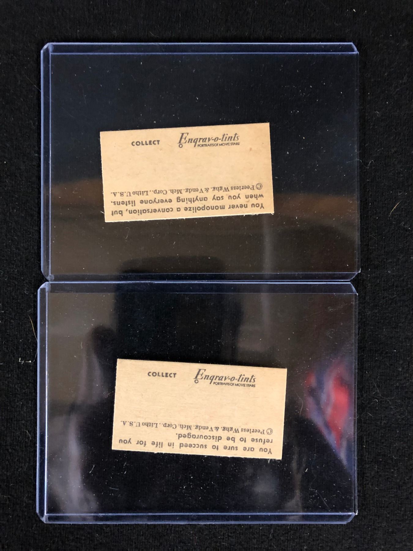 1950 PEERLESS WEIGHING AND VENDING MACHINE CORP. TRADING CARDS (GLORIA ...