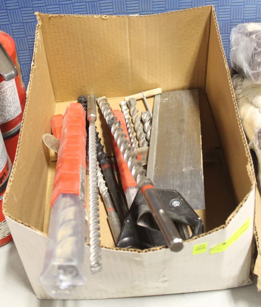 10 ASSORTED HILTI AUGER BITS & WOOD HAND SAW