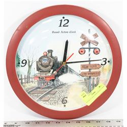 SOUND ACTION TRAIN WALL CLOCK