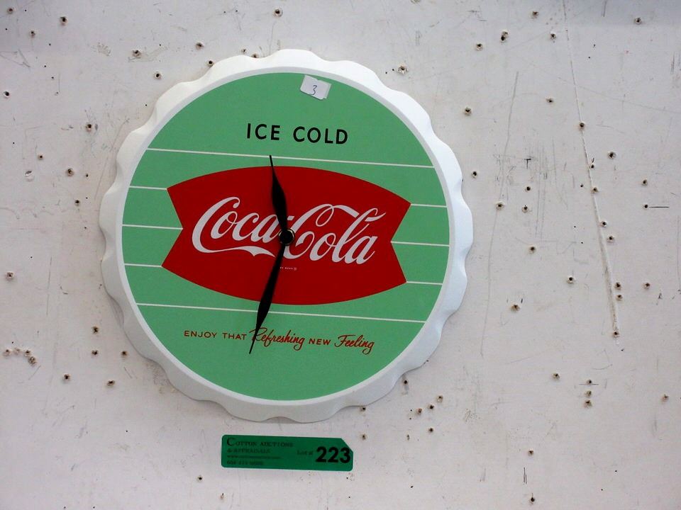 12" Wood Coca-Cola Advertising Clock