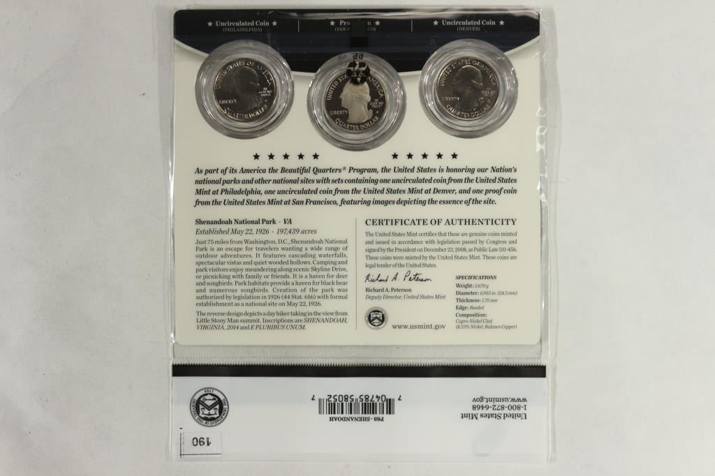 AMERICA THE BEAUTIFUL QUARTERS THREE-COIN SET