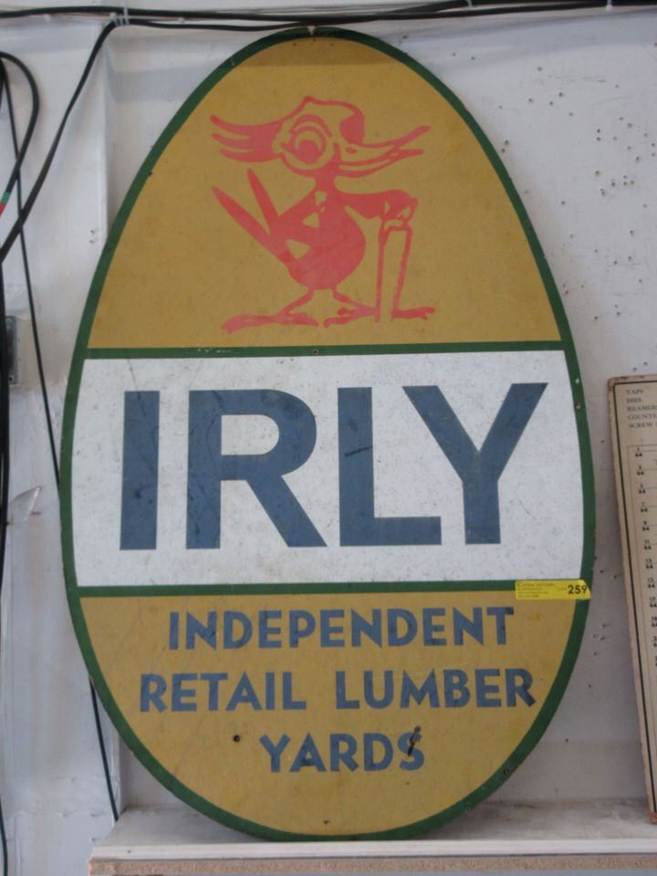 1970s IRLY Lumber Sign