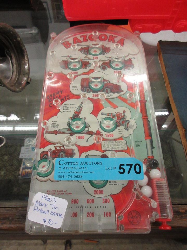 1960s Marx Tin Pinball Game