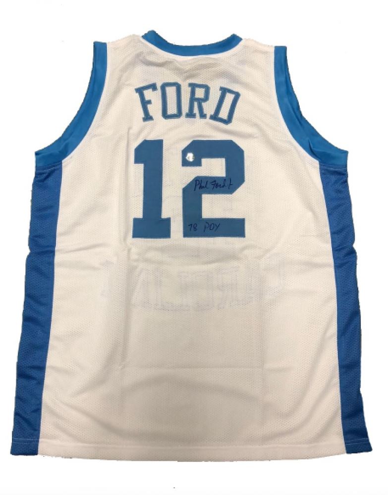 Phil Ford Signed North Carolina Tar Heels Jersey Inscribed "78 POY ...