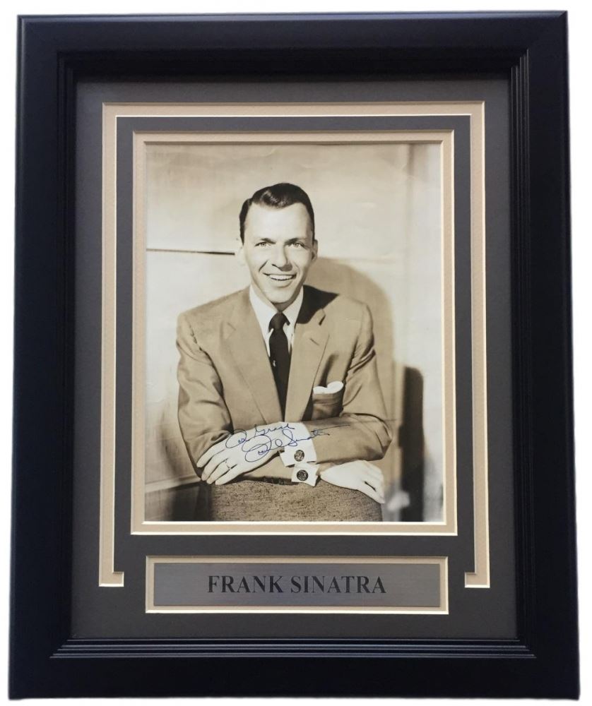 Frank Sinatra Signed 11x14 Custom Framed Photo Display (JSA LOA)