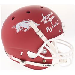 Steve Atwater Signed Arkansas Razorbacks Full-Size Red Matte Helmet ...