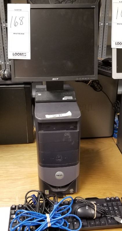 DELL OPTIPLEX 170L DESKTOP COMPUTER/ XP PROFESSIONAL/ACER FLAT MONITOR ...
