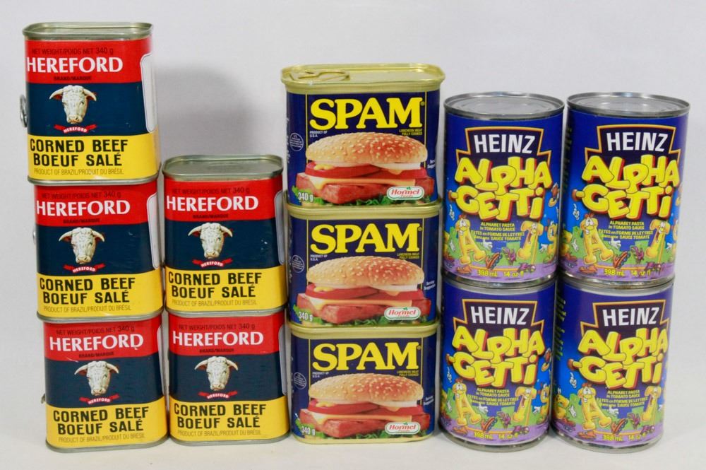 BAG OF SPAM, CORNED BEEF, ALPHA-BITES