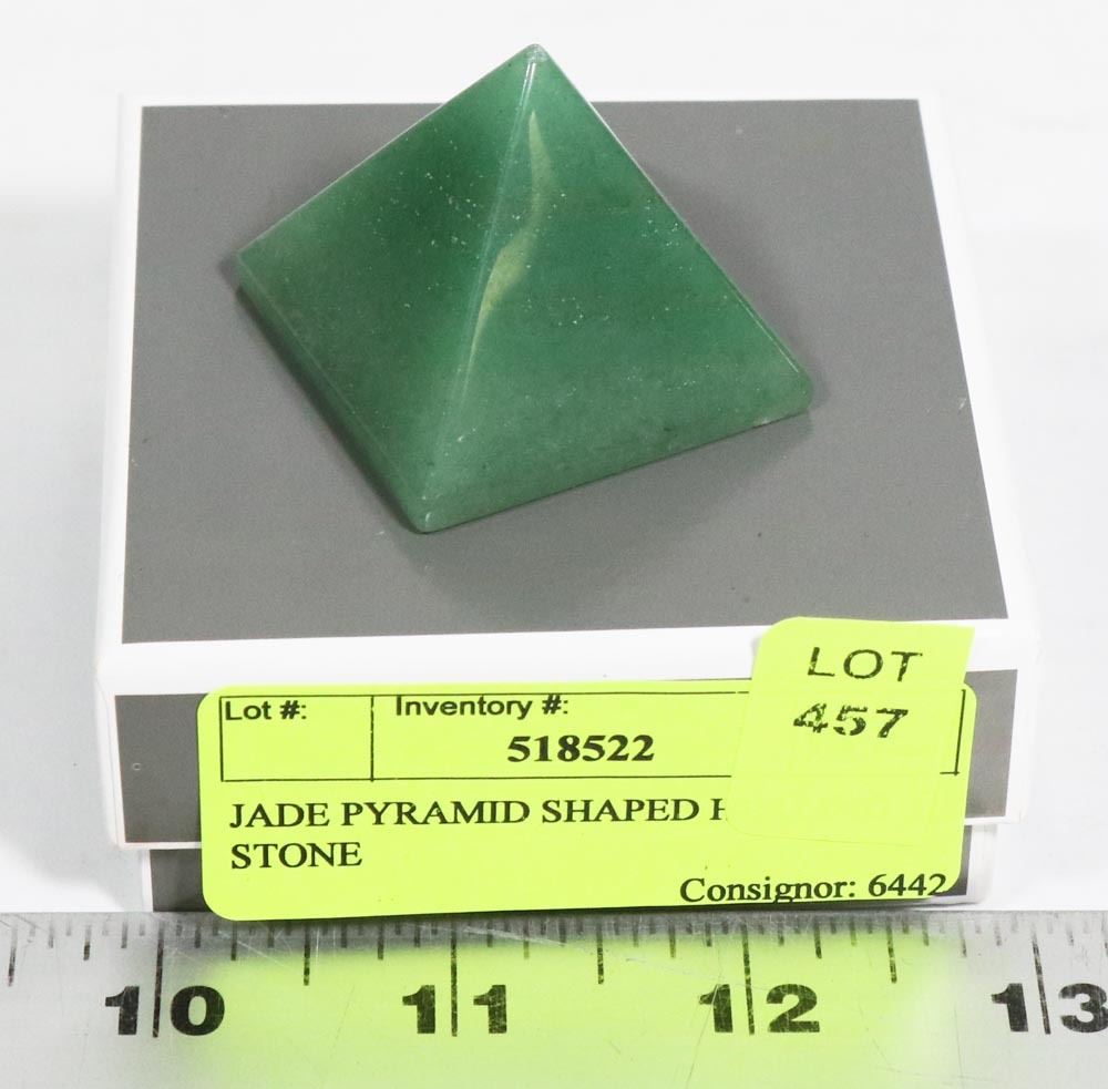 JADE PYRAMID SHAPED HEALING STONE