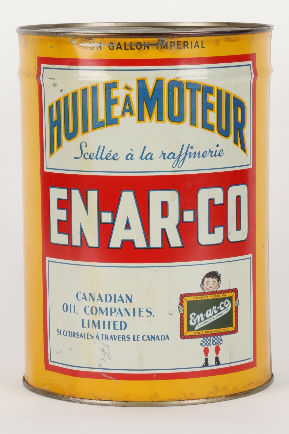 En-Ar-Co Motor Oil Gallon Oil Can