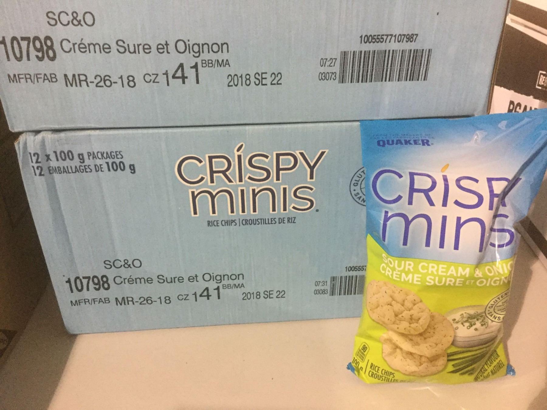 Case of Crispy Minis Sour Cream Onion (12 x 100g)